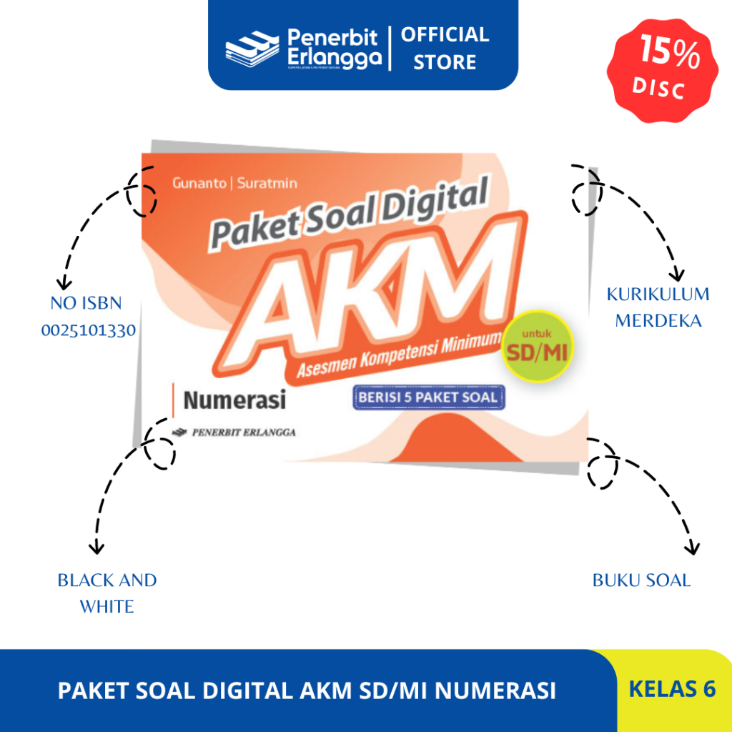 Jual [Erlangga Official] Paket Soal Digital Akm Numerasi Sd/Mi | Shopee ...