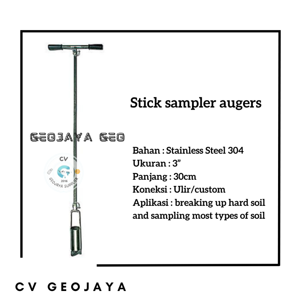 Jual Bor Tanah Samplet - Stick Auger Gn 09 Bor Tanah One-Piece Augers ...