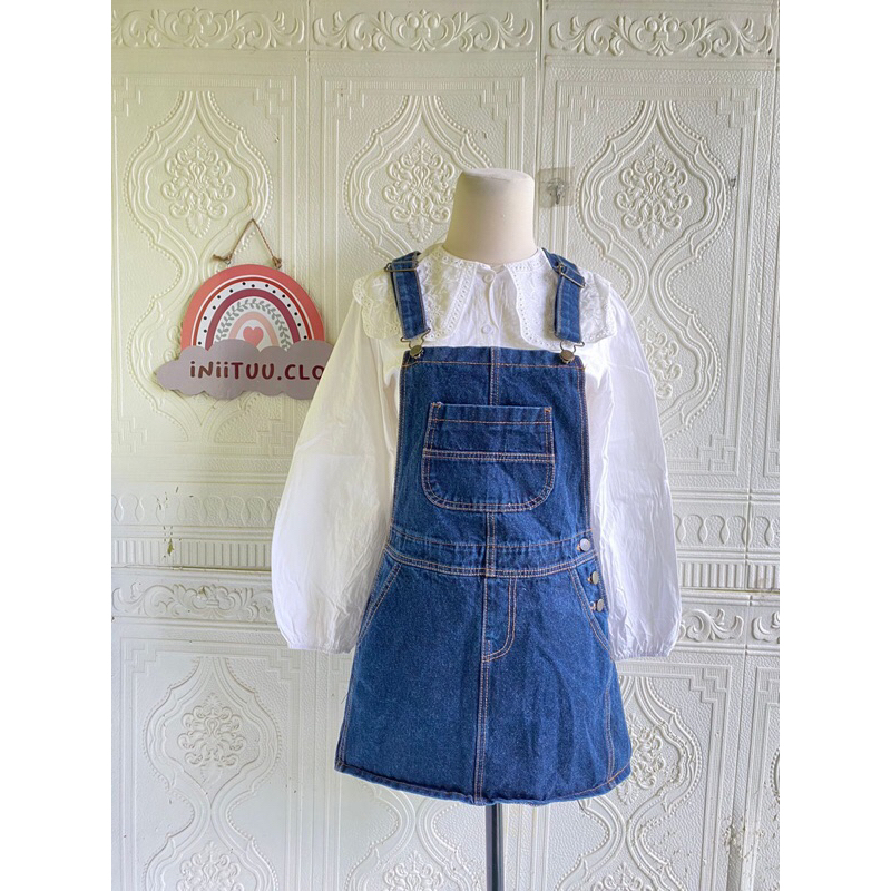 Jual Overall denim korean overall denim hanya OL | Shopee Indonesia
