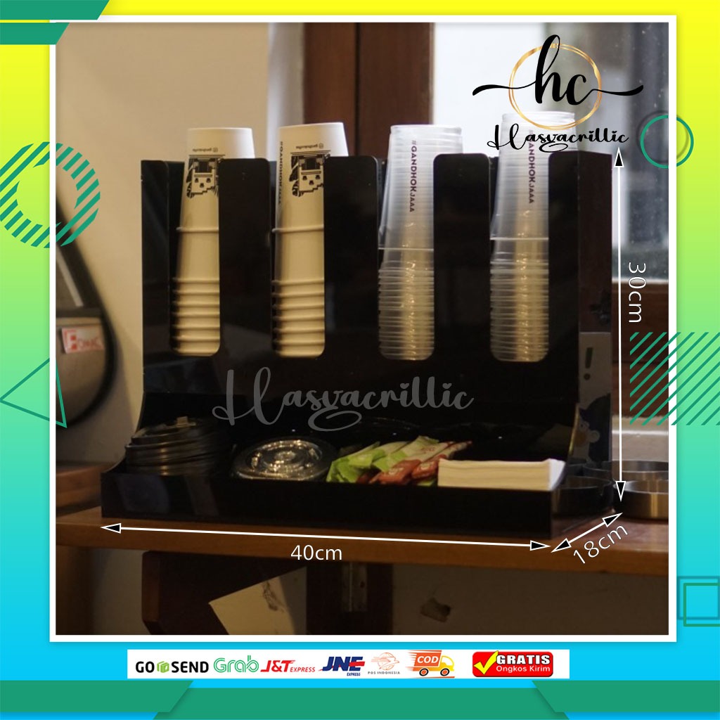 Jual RAK CUP ORGANIZER 8 SLOT AKRILIK | Shopee Indonesia