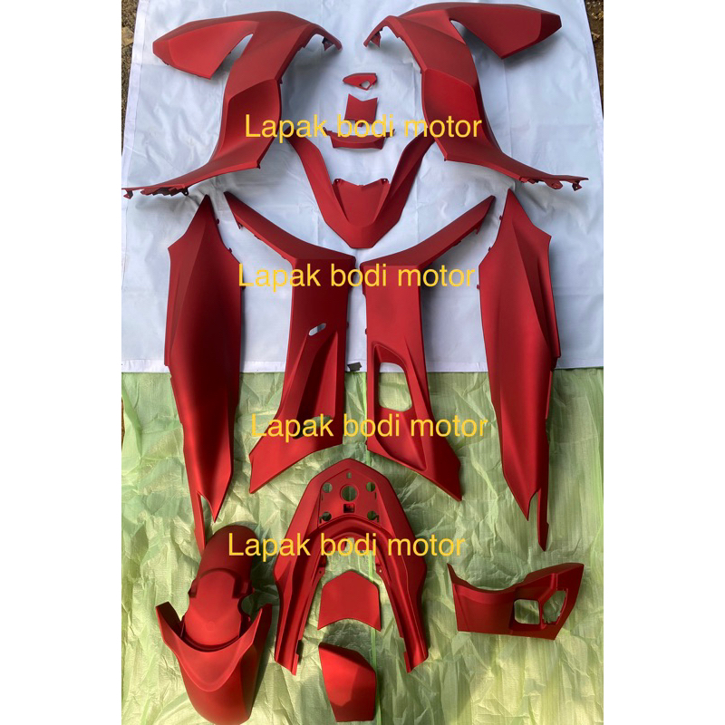 Jual cover body bodi full set body pcx 160 pcx160 merah doff merah ...