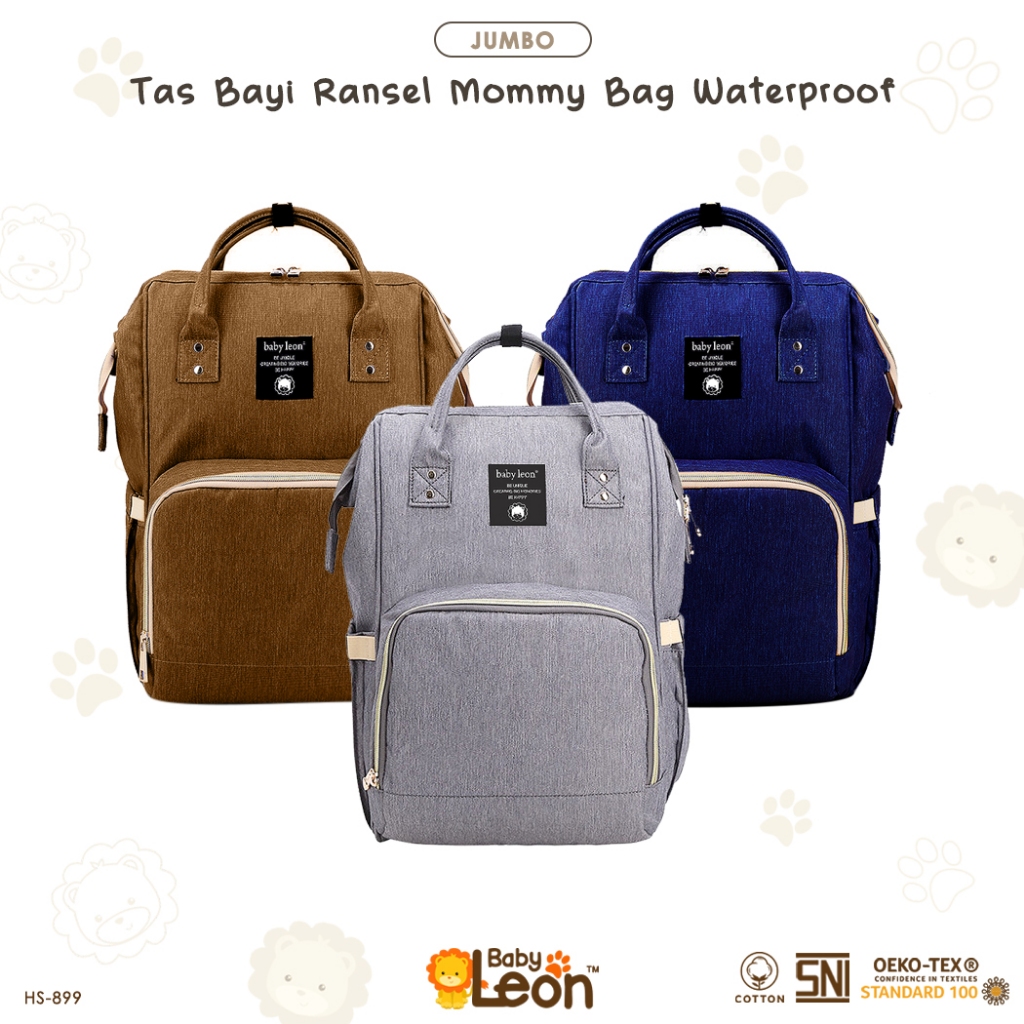 Jual BABYLEON Tas Bayi Ransel WATERPROOF JUMBO Tas Popok Diaper Bag Tas ...