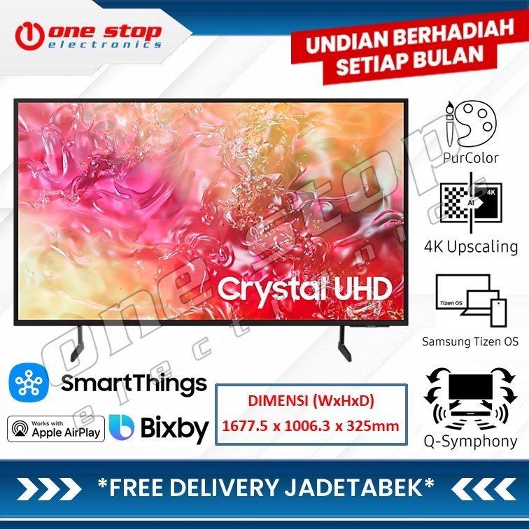 Jual SAMSUNG 75DU7000 / DU7000 CRYSTAL UHD 4K Tizen OS Smart TV 75 Inch - UA75DU7000KXXD ...