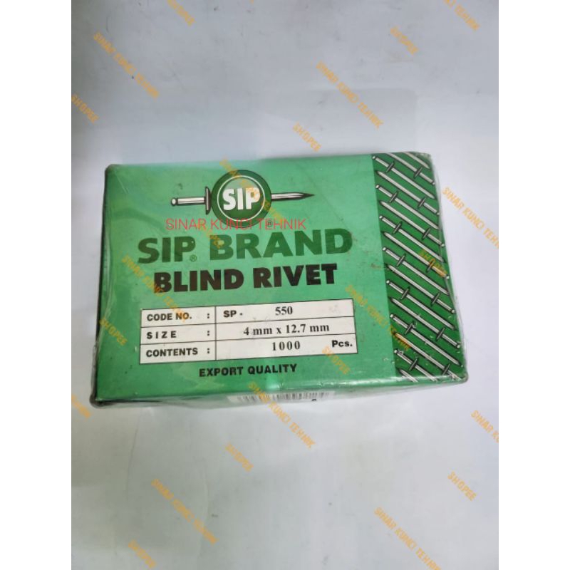 Jual Paku Rivet SIP 640 Ukuran 4,8 × 11mm / Paku Tembak 640 Sip Brand ...