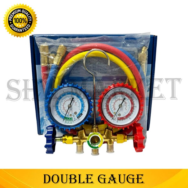 Jual Testing Manifold AC Double Gauge R32 R410 R22 R134 Pengisian Freon ...