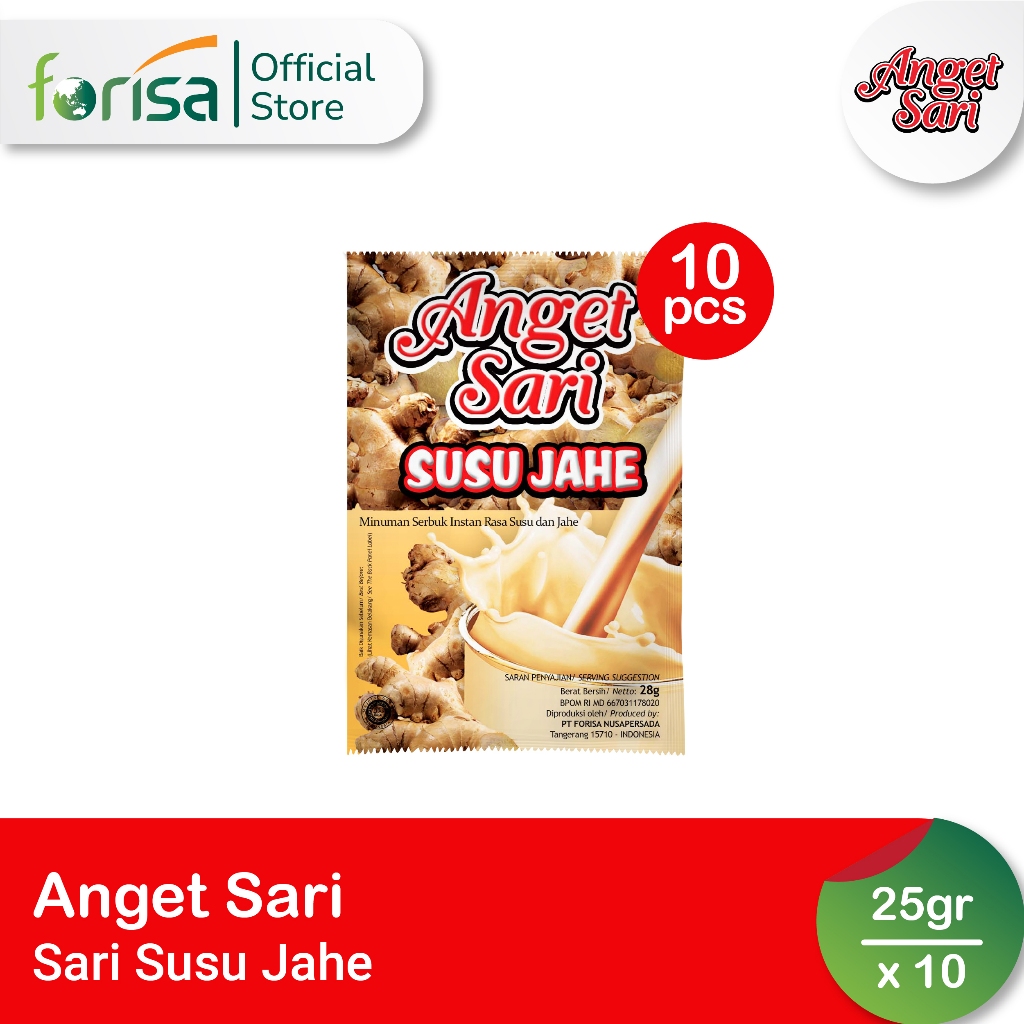 Jual Anget Sari Susu Jahe Minuman Rempah Serbuk 25 gr 10 Pcs | Shopee ...
