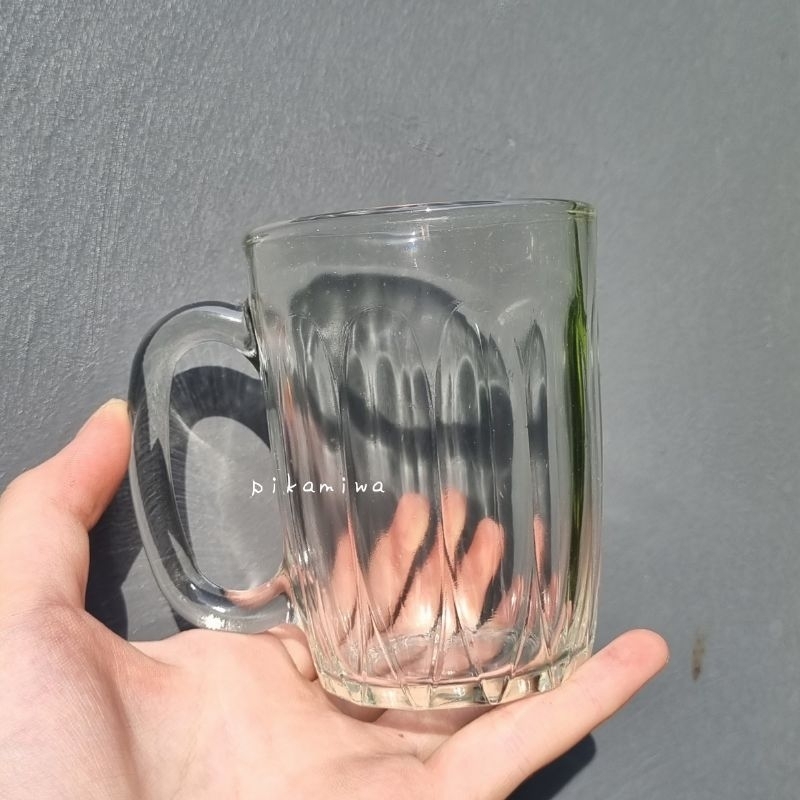 Jual 6 PCS GELAS GARIS GAGANG FM255 gelas teh gelas esteh gelas kecil ...