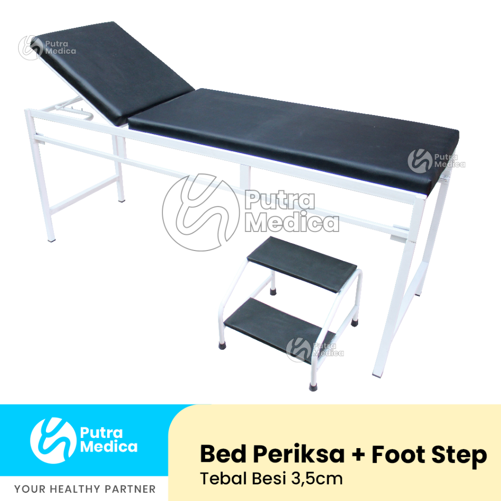 Jual Bed Periksa + Foot Step Besi Tebal 3,5cm / Ranjang UKS Tempat ...