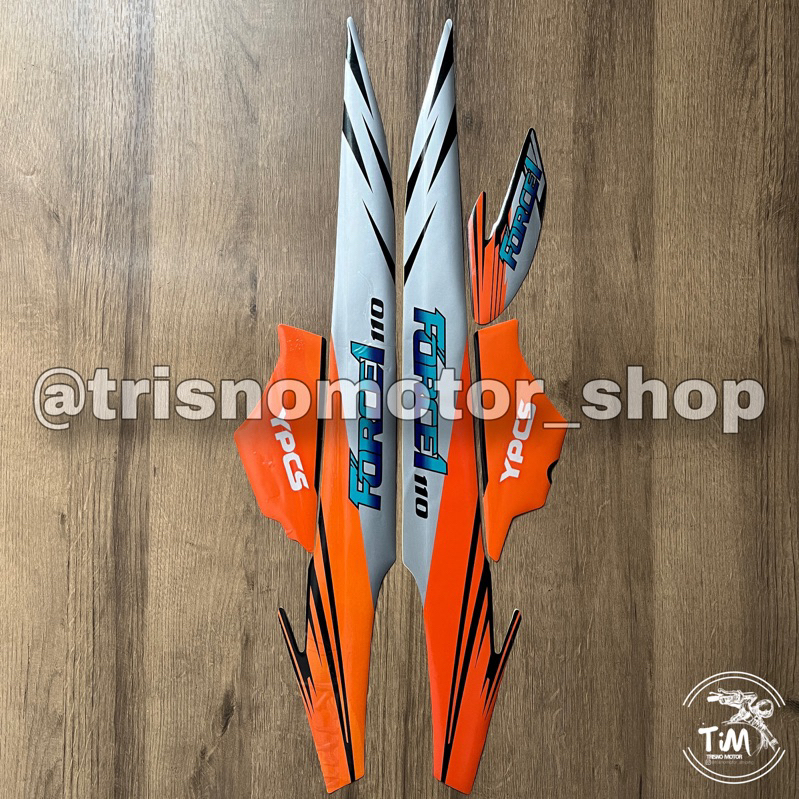 Jual striping Yamaha force one force 1 110 1994 silver orange oren ...