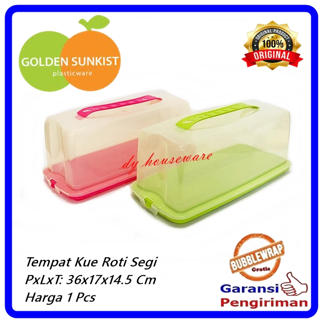 Jual Tempat Roti Tawar Plastik Wadah Kue Makanan Tutup Transparan Bread ...