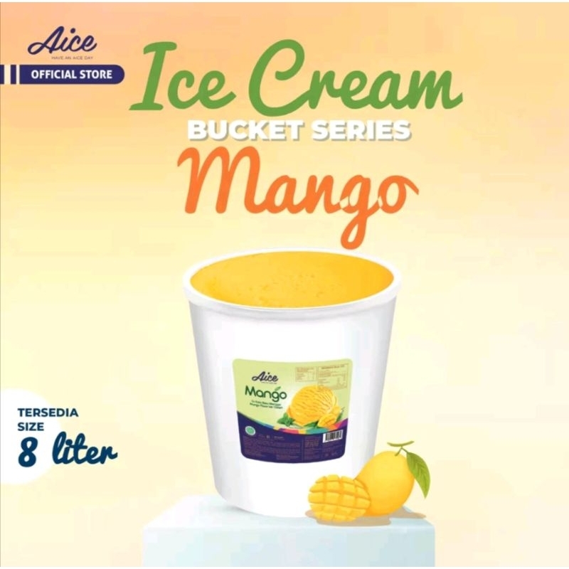 Jual ICE CREAM AICE MANGGA ( MANGO) UKURAN 8 LITER | Shopee Indonesia