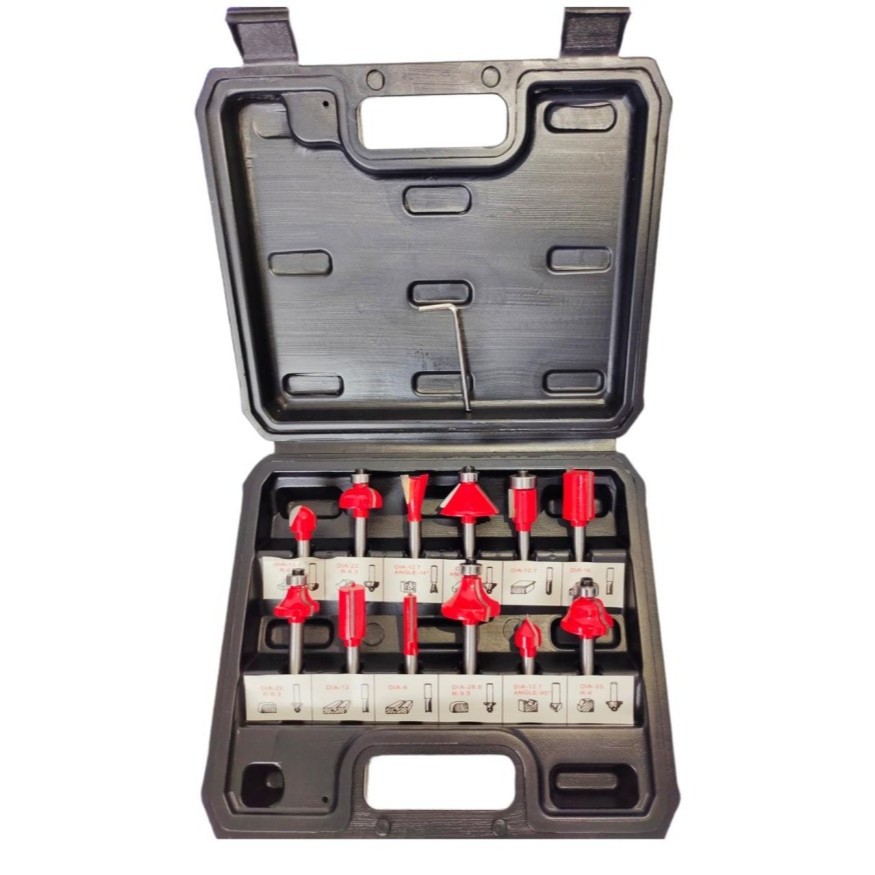 Jual ata Router Set Mata Profil Mata Trimmer Set Router Bit Set 12pc ...