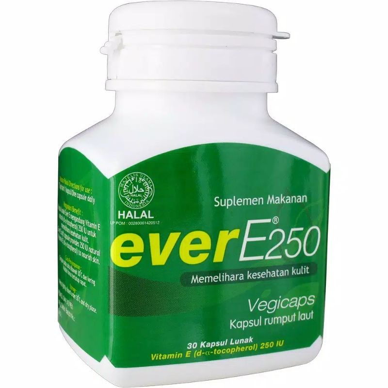 Jual EVER E 250 IU VITAMIN E ORIGINAL 30 KAPSUL | Shopee Indonesia