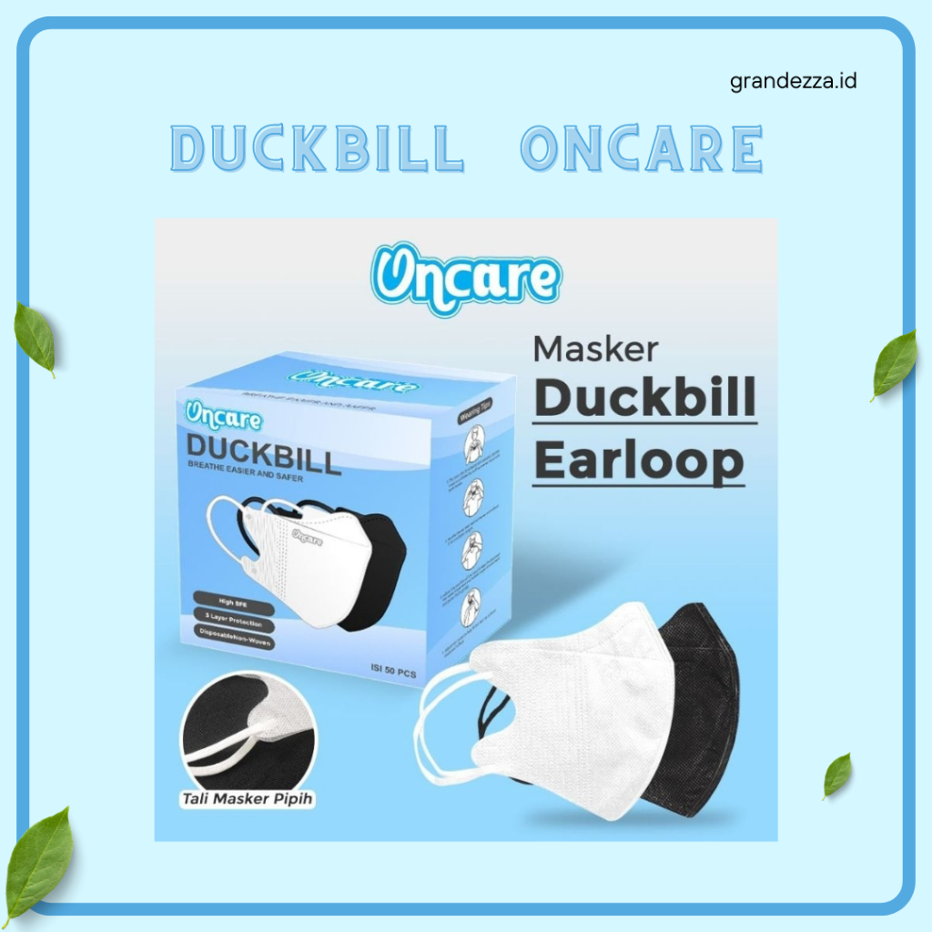 Jual Masker Duckbill 50 Pcs Oncare 4 Ply dan 3 Ply Premium Nyaman Trendy | Shopee Indonesia