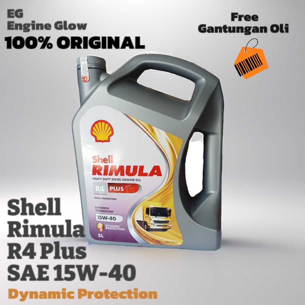 Jual Oli Mesin Diesel SHELL RIMULA R4 PLUS 15W-40 5L | Shopee Indonesia
