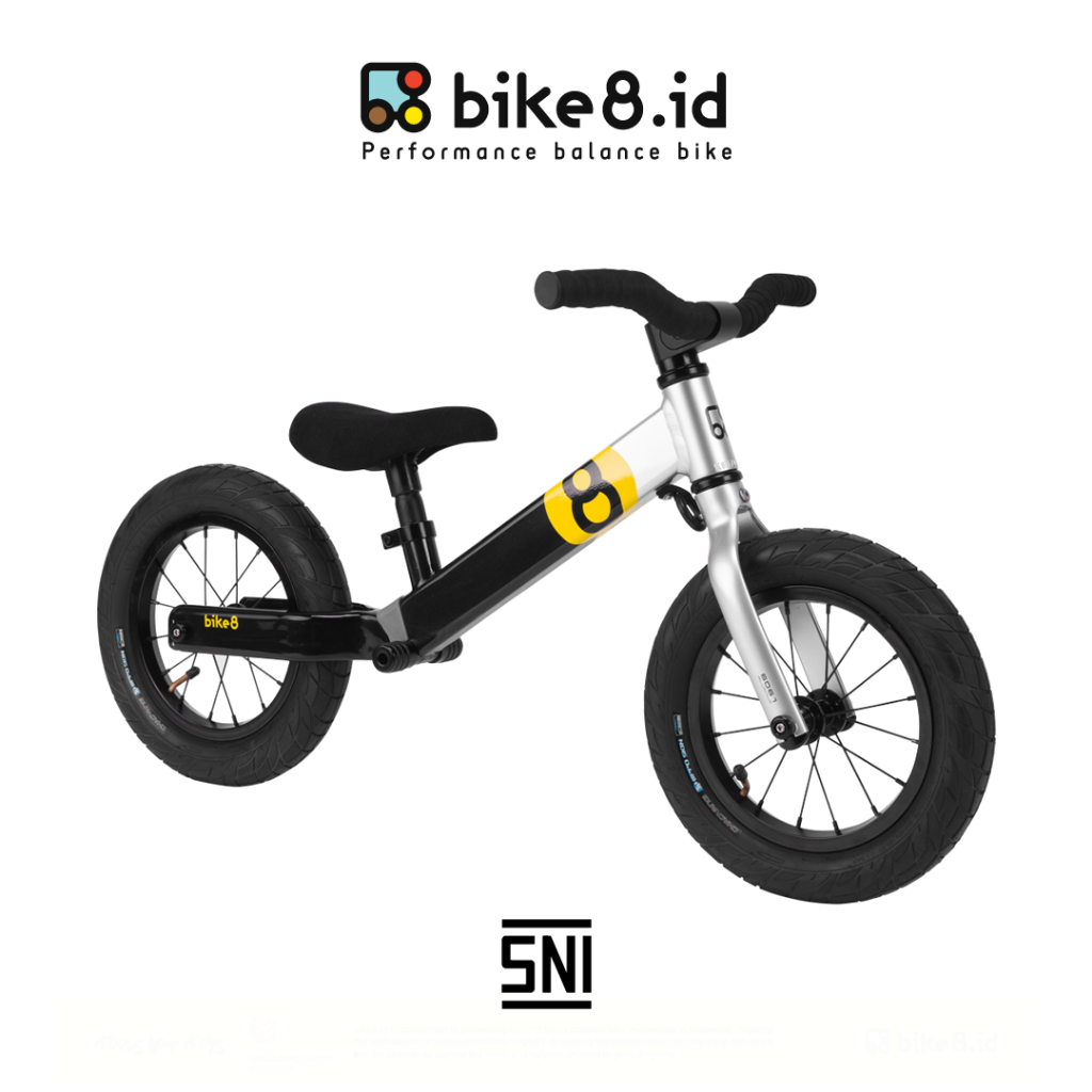 Jual BIKE8 S-PRO Balance Bike Pushbike Sepeda Anak - SILVER BLACK | Shopee Indonesia