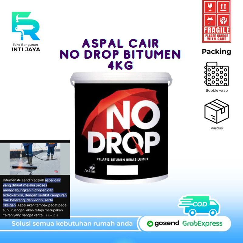 Jual Aspal Cair No Drop Bitumen Black 4kg | Shopee Indonesia