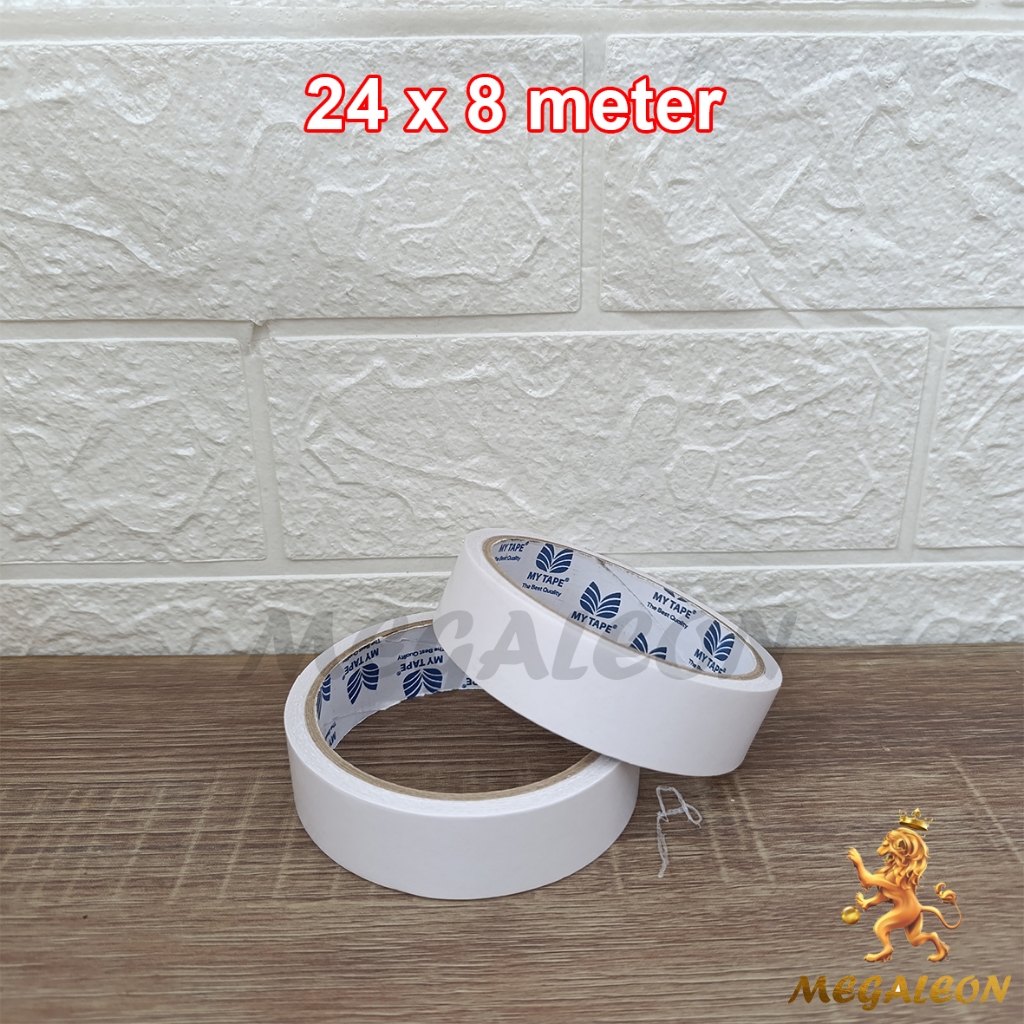 Jual Double Tape 1 inch 24mm x 8 meter Double Tip Tissue MyTape ...
