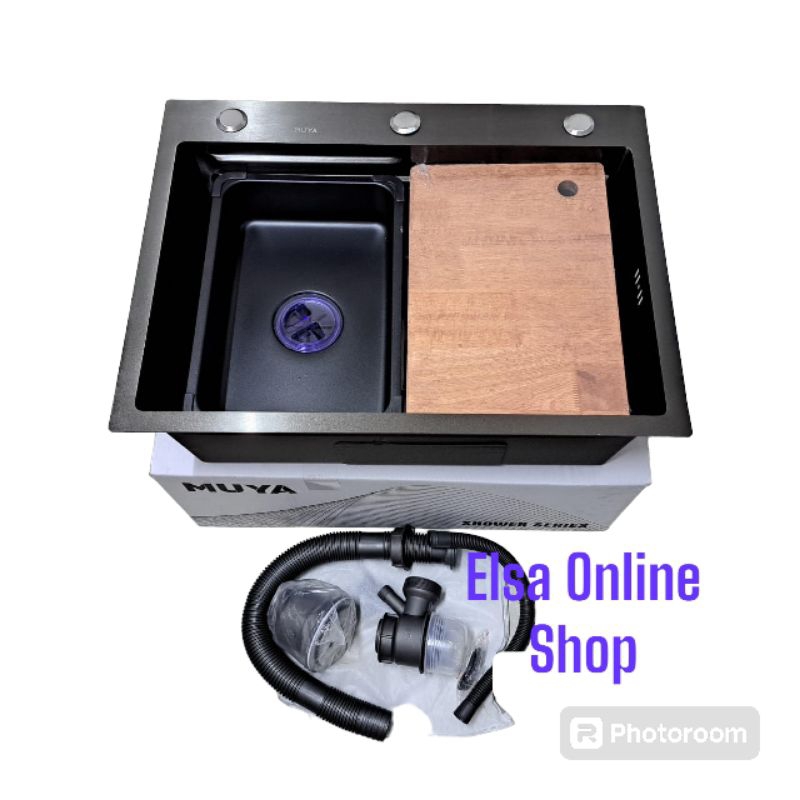 Jual Kitchen Sink MUYA 6045 Black Model Terbaru/Bak Cuci Piring Hitam ...