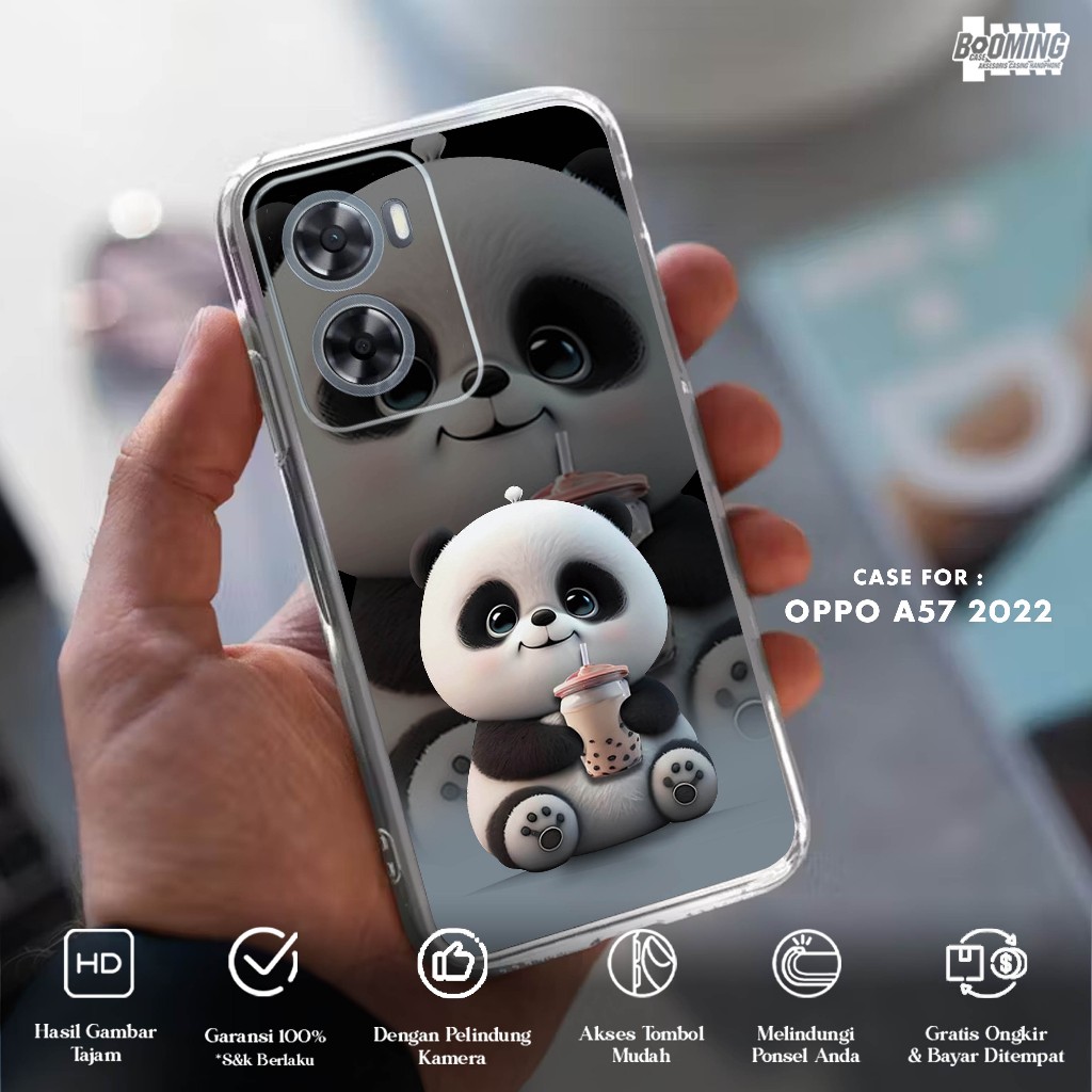 Jual Case Oppo A57 2022 - A77S Casing Oppo A57 2022 - A77S Motif PANDA ...