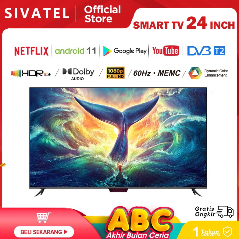 Jual Terkini TV LED Smart TV 24 Inch Full HD 18P TV Digtal Murah ...