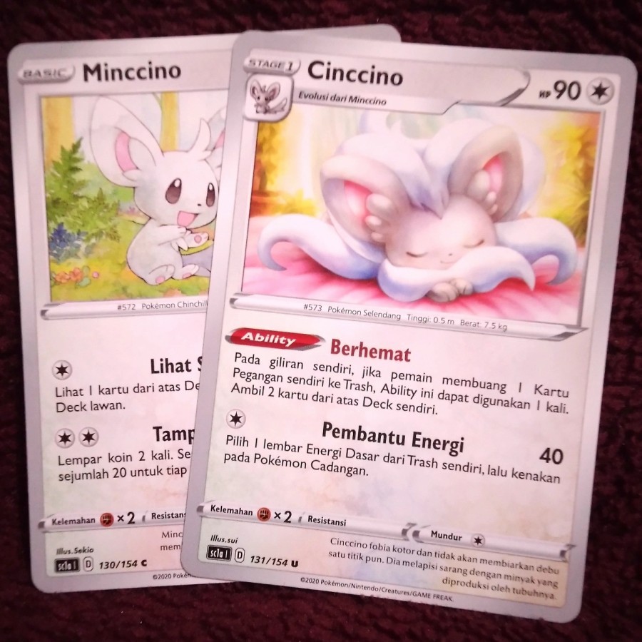 Jual Cinccino + Minccino (sepasang) sc1a - Pokemon TCG Indonesia | Shopee Indonesia