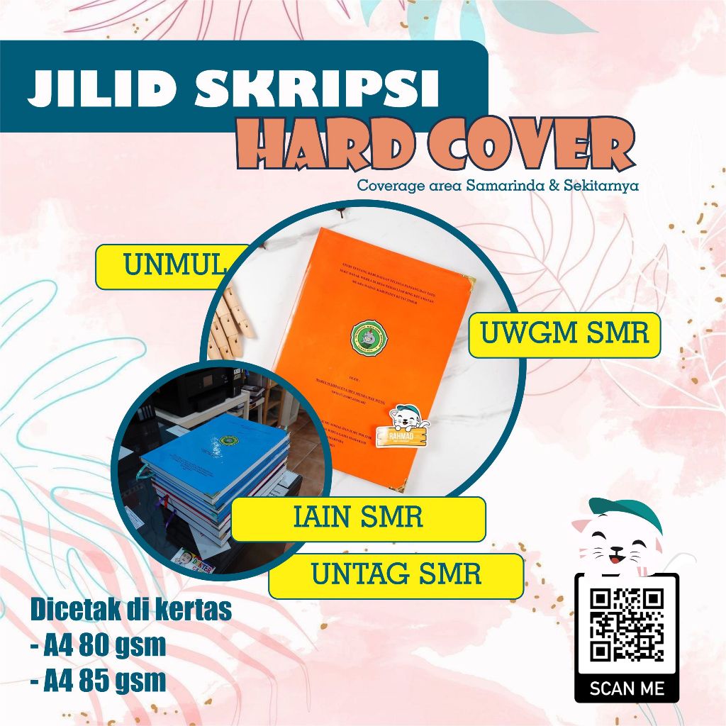 Jual Jilid Skripsi / Hard Cover Samarinda UNMUL, UWGM, UNTAG, UIN, dll ...