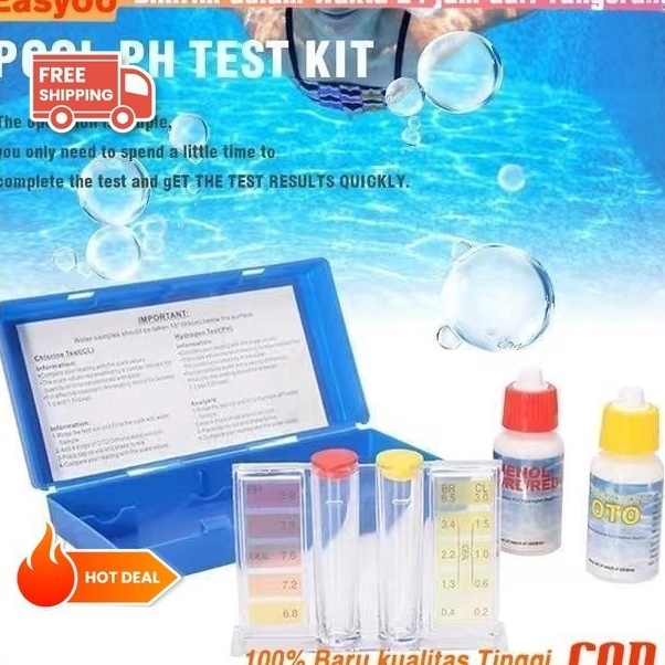 Jual 2 In 1 Tes Kit Kolam Renang Tes Kit oto ph Test Kit PH dan CL ...