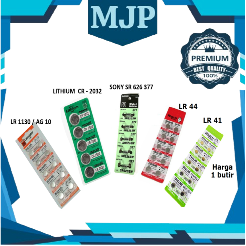 Jual Baterai Maxell Kancing Baterai Jam Baterai Kalkulator Baterai Jam Sony 626 377 LR44 AG13 ...