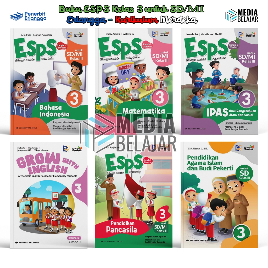 Jual Buku ESPS Kelas 3 SD Kurikulum Merdeka Revisi Terbaru 2024 - Erlangga Original & Lengkap ...