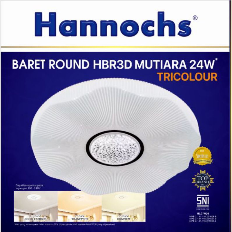 Jual Lampu Baret LED 24W TRI COLOUR/3 Warna CDL, WW, NW Bulat OutBow ...