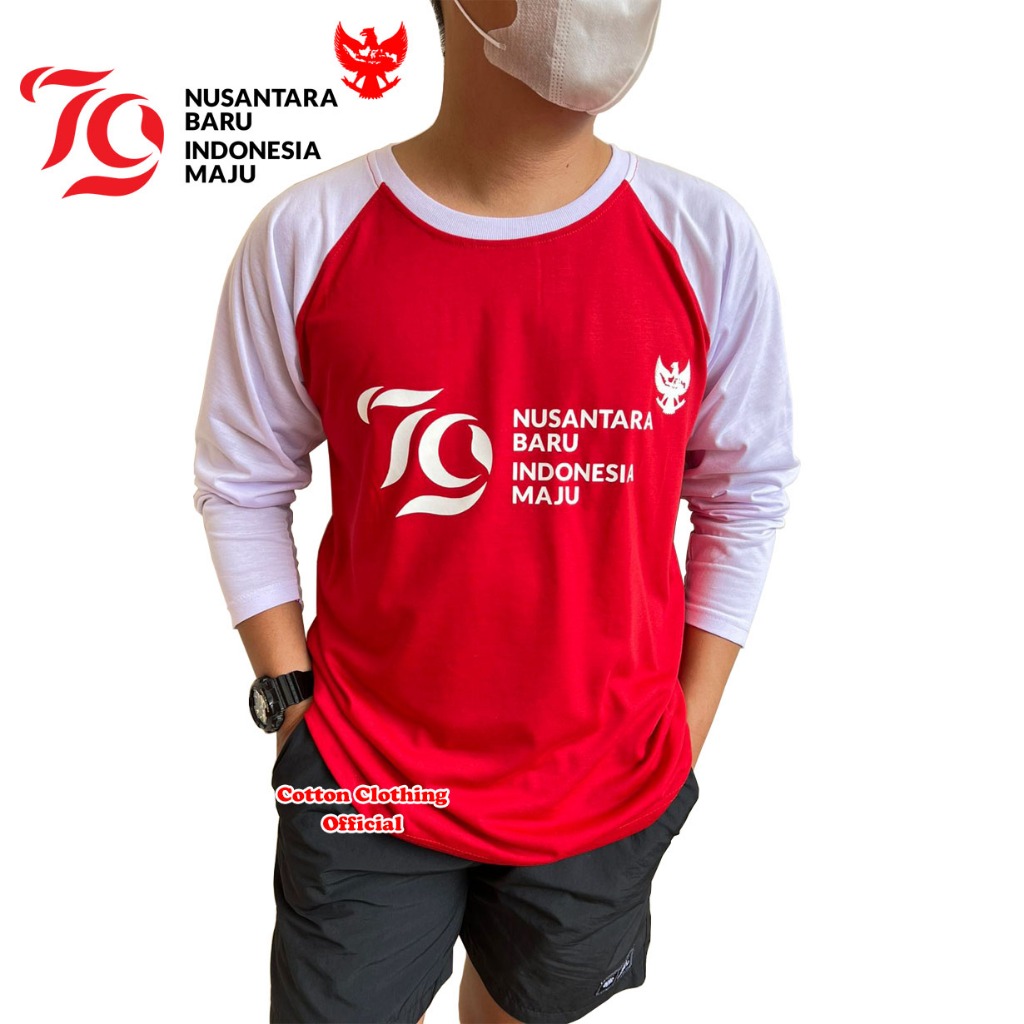 Jual Kaos Raglan Merah Putih | Kaos Merah Putih 17 Agustus | Kaos Hut ...