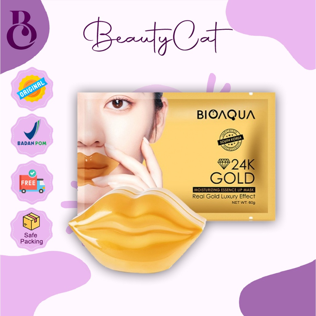 Jual BIOAQUA Masker Bibir 24K Gold Moisturizing Essence Lip Mask 60g ...