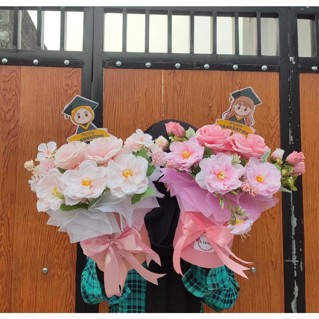 Jual Bloom Box Bunga Wisuda TOPPER EDISI KHUSUS Buket Bunga Artificial ...