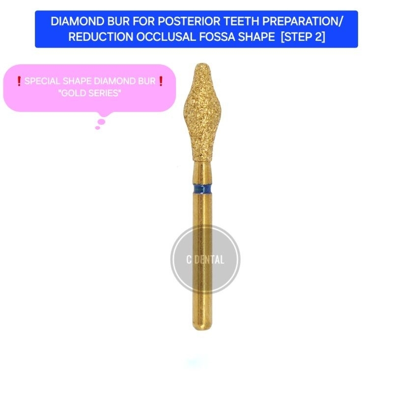 Jual Dental OccluShaper Diamond Bur Special Shape Gold Series ...