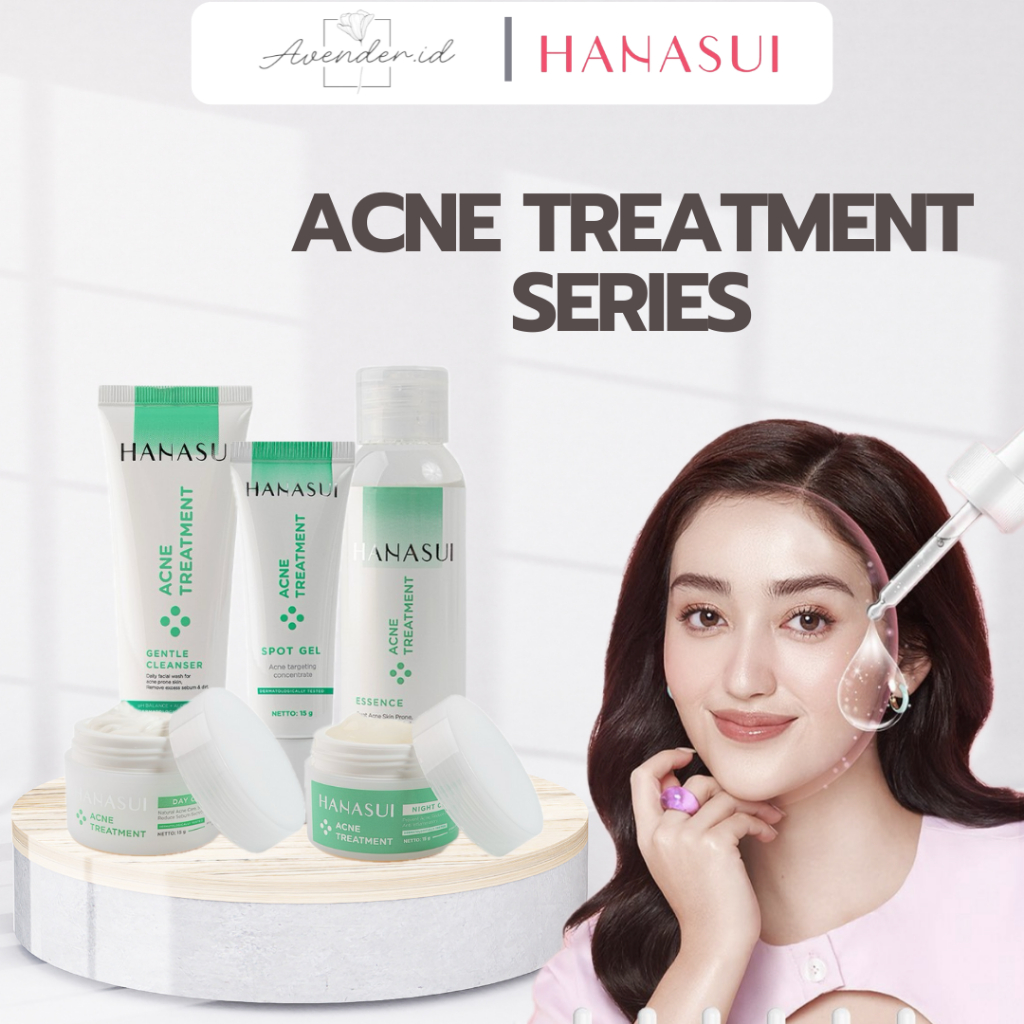 Jual (GET 1 GIFT) HANASUI ACNE SERIES, facial wash, toner, cream, acne ...