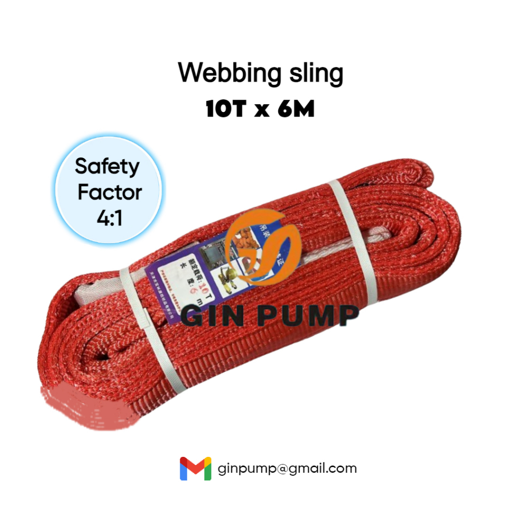 Jual Webbing sling 10T x 6M Sabuk pengangkat beban besar belt tali ...