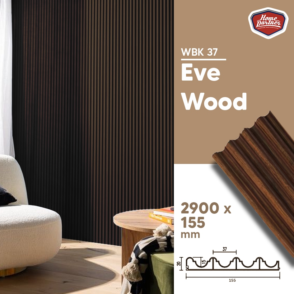 Jual WALL PANEL PVC / WALL PANEL WPC / WALL PANEL 3D WBK37-11 EVE WOOD | Shopee Indonesia