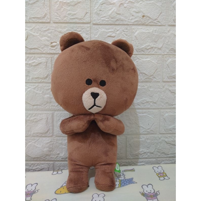 Jual [READY STOCK] BROWN LINEFRIENDS PLUSH DOLL 30 CM | Shopee Indonesia