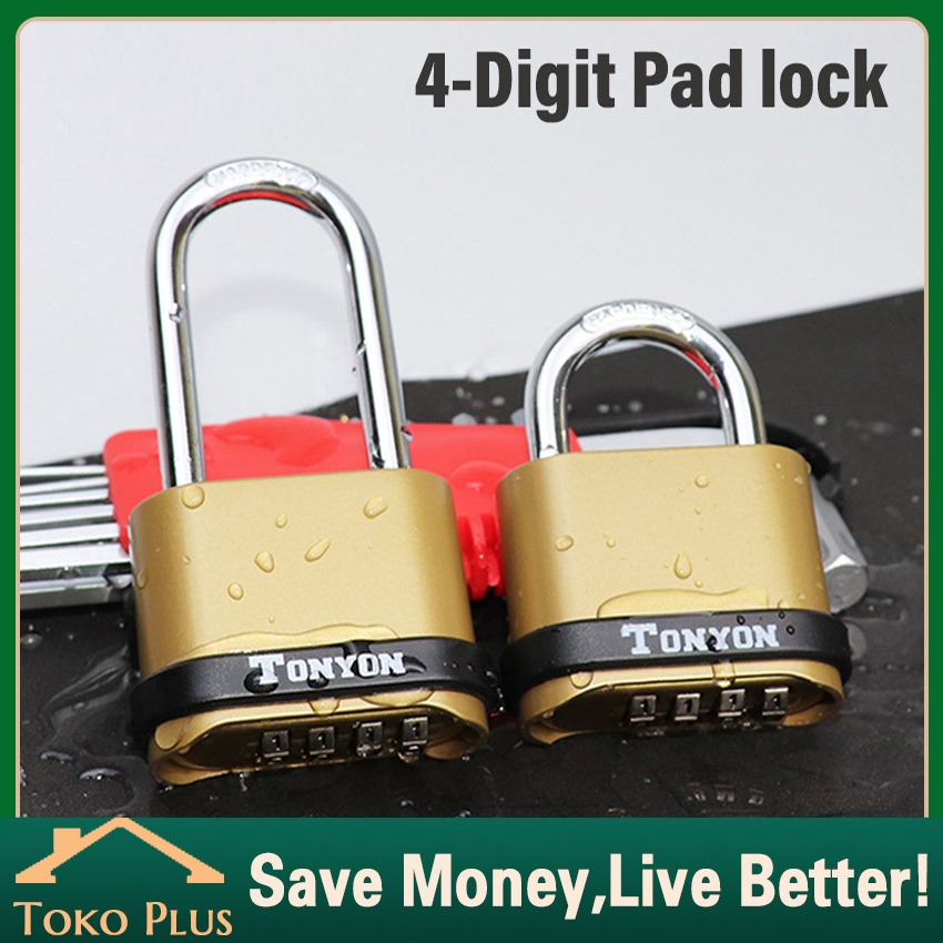 Jual Gembok Padlock Kode Angka Kombinasi 4 Digit Anti Air Gembok ...