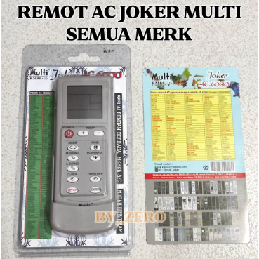 Jual REMOT AC JOKER MULTI / REMOTE UNIVERSAL SEMUA TIPE & MERK | Shopee ...