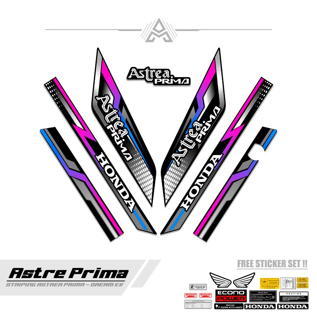 Jual STRIPING ASTREA PRIMA / MTF 3 / STICKER DERAM EX / SETIKER ...