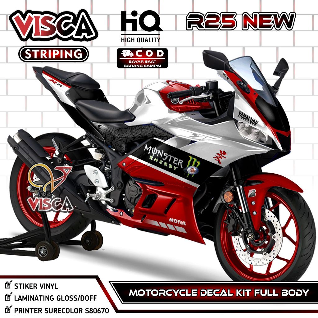 Jual Decal R25 New Full Body - Stiker R25 New FullBody - Dekal R25 New ...