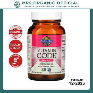 Jual Vitamin Suplemen Code Raw B 12 B12 Methylcobalamin Garden Of Life ...