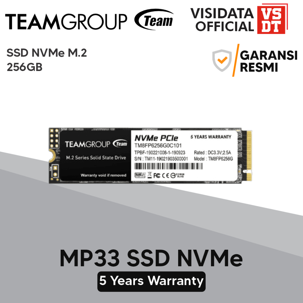 Jual Teamgroup MP33 SSD M.2 NVMe 2280 PCI-e Gen3.0 x4 | Garansi Resmi 5 ...