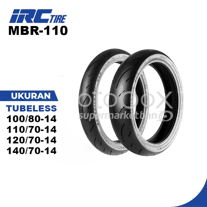 Jual BAN MOTOR IRC MBR110 UKURAN 100/80 110/80 120/70 140/70 RING 14 ...
