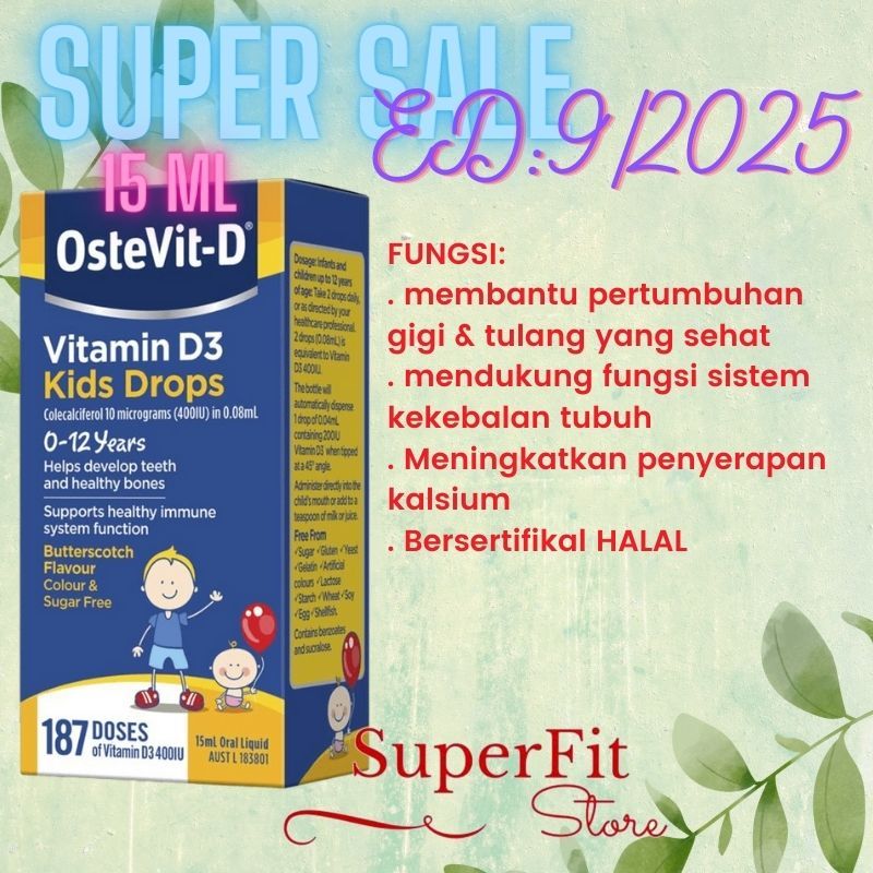 Jual Ostevit D Children's Oral Drops - 15ml Made in Australia | Shopee ...