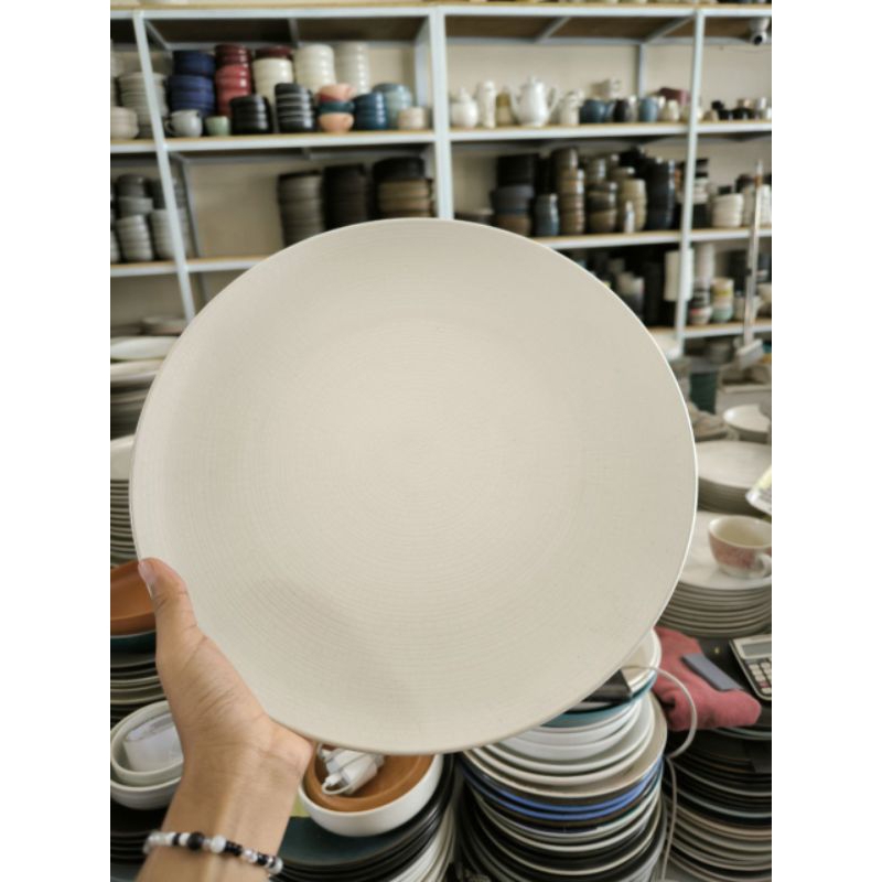 Jual SALE Dinner Plate/ piring jumbo/ piring putih (free packing kayu ...