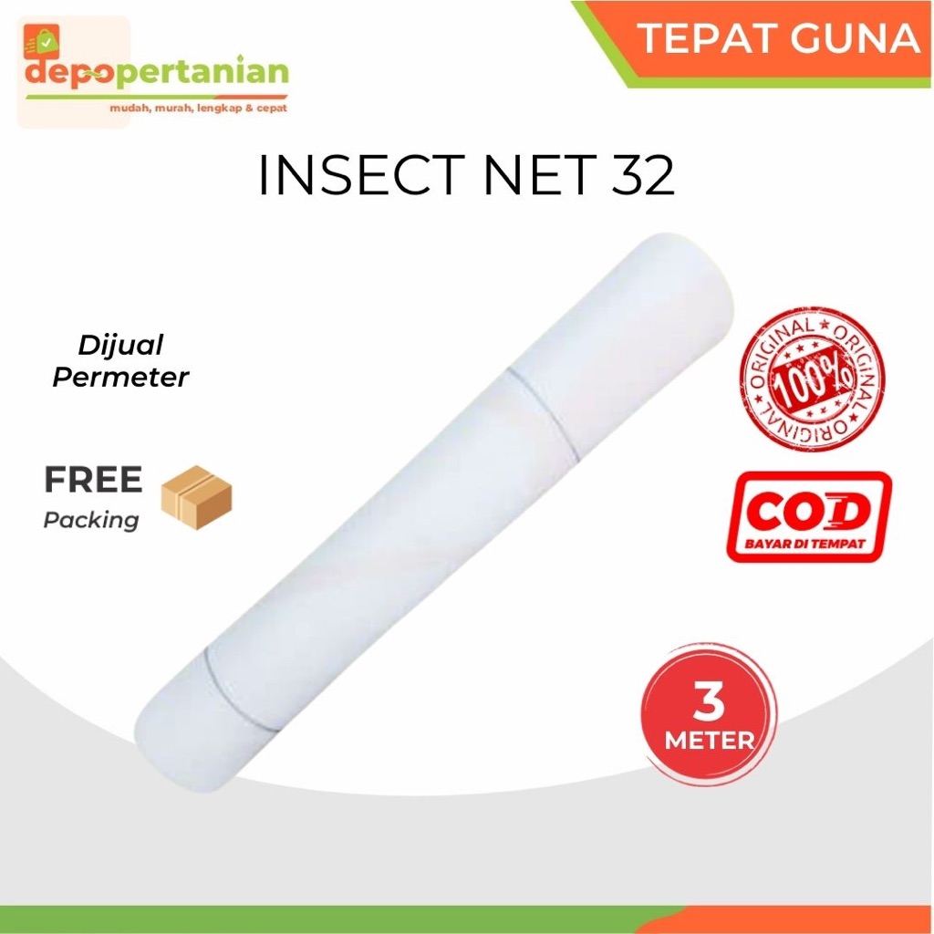 Jual Depo Pertanian - Insect Net Mesh 32 Jaring Kasa Putih Lebar 3 Meter Dijual Per Meter ...