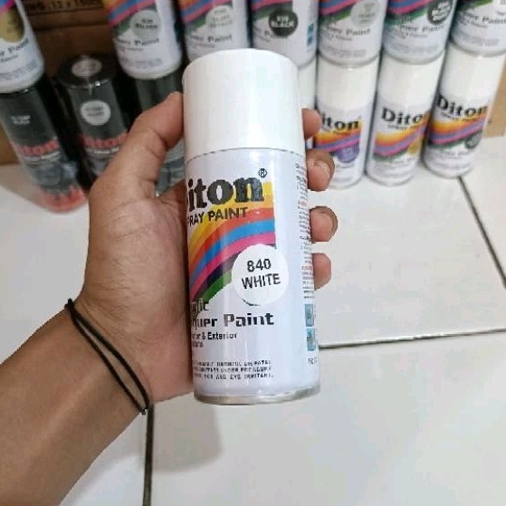 Jual Cat Semprot Diton 150cc 840 White Putih Spray Paint Pilok | Shopee ...